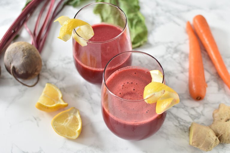 Easy Sweet Lemon Ginger Beet Juice Recipe | ICanYouCanVegan