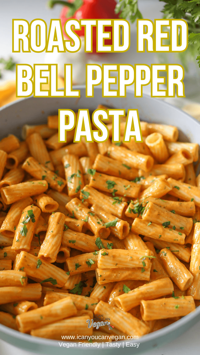 Roasted Red Bell Pepper Pasta [+VIDEO] | ICanYouCanVegan